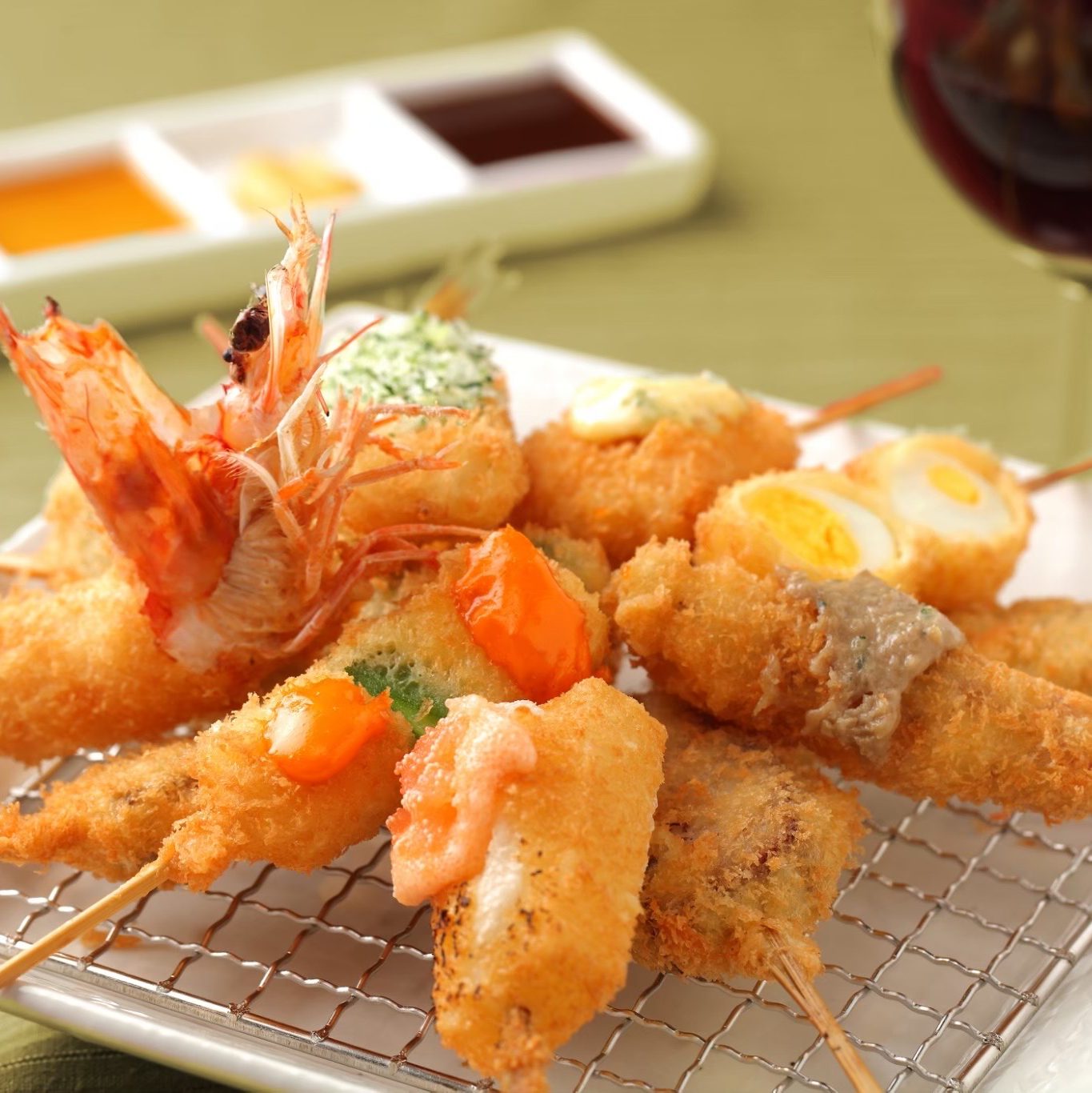 串カツ&ワイン AGEHA | Sonezaki Ohatsu Tenjin-dori Shopping Street | OHATEN